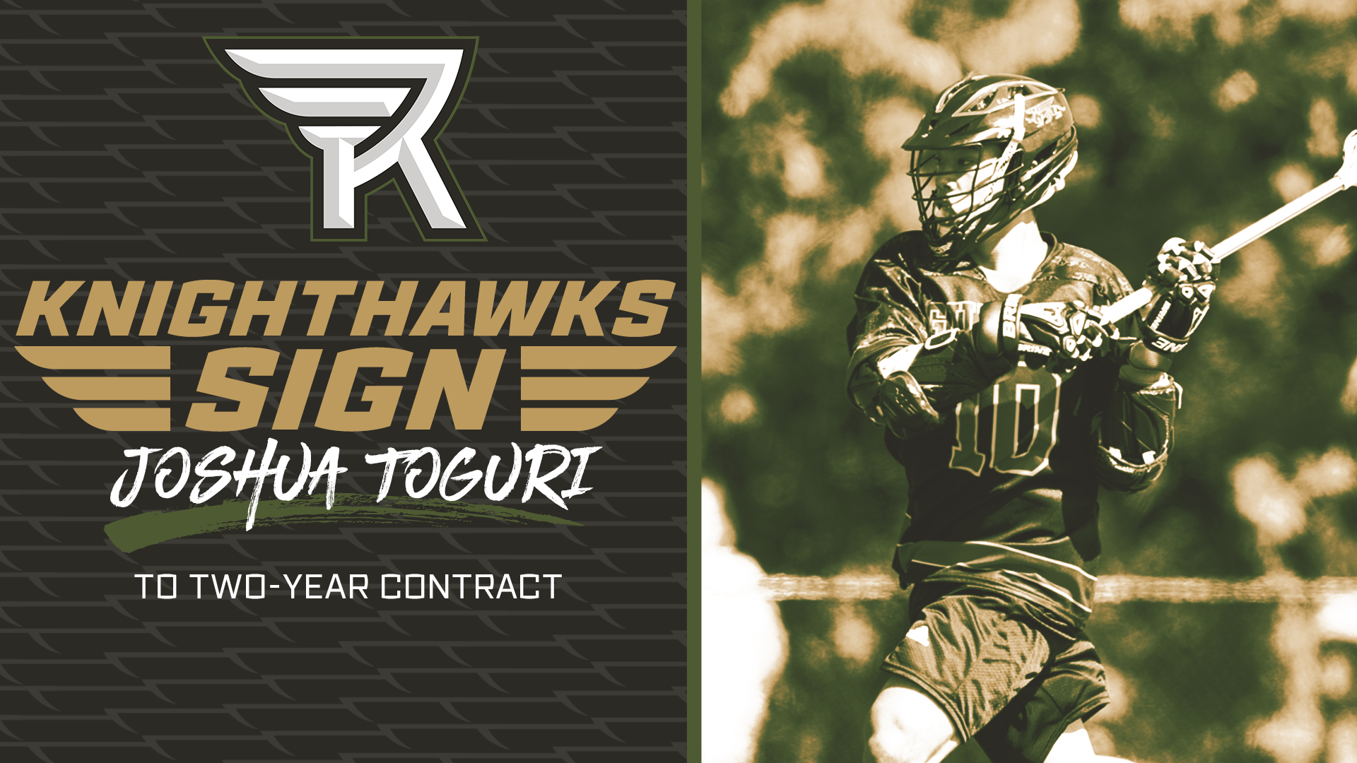 TOGURI SIGNS TWO-YEAR DEAL WITH KNIGHTHAWKS | Rochester Knighthawks ...